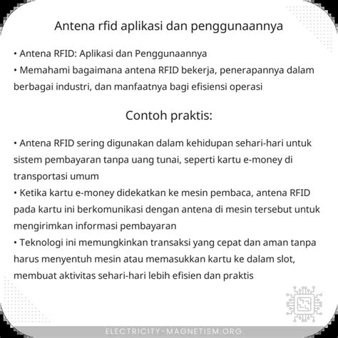 Antena Rfid Aplikasi Dan Penggunaannya