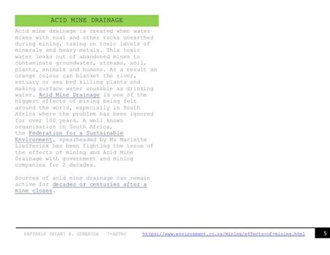 Problems Caused By Mining Ppt