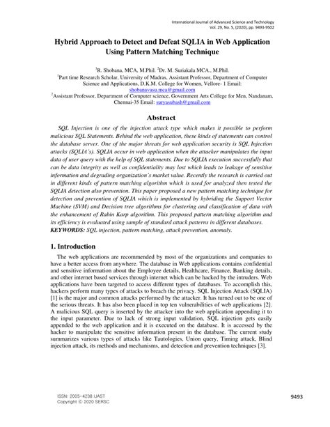 Pdf Hybrid Approach To Detect And Defeat Sqlia In Web Application