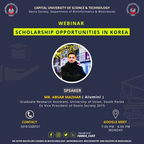 Excited To Listen To An Inspirational Alumni Of The Department Of Bioinformatics And Biosciences