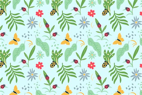 Beautiful Insects And Bug Pattern Graphic By Vectizer · Creative Fabrica