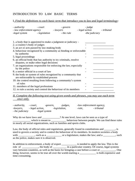 Basic Law Terms 1 Pdf Judiciaries Tribunal