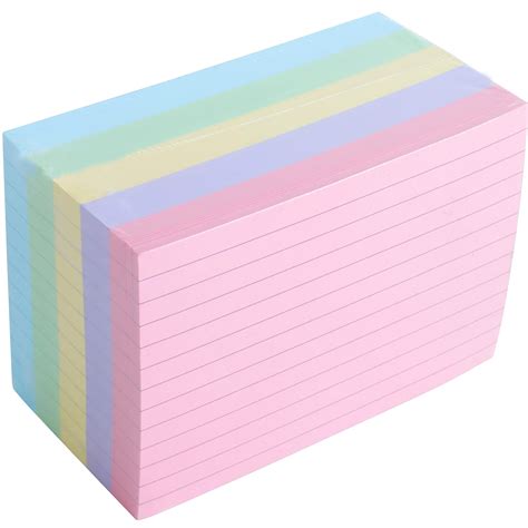 A6 Ruled Record Card Multicolor Lined Paper Cards Colored Index Card