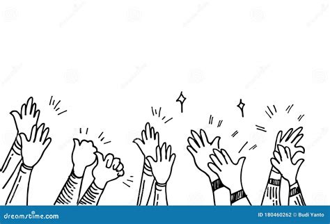 Hands Clapping Applause And Thumbs Up Gestures Stock Vector