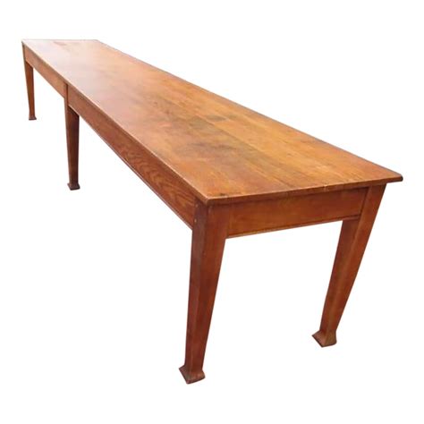 Huge Big Large Oak Arts And Craft English 1900s Kitchen Worktable Chairish