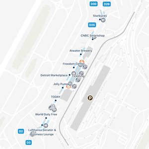 Detroit Metro Airport North Terminal Map Guide