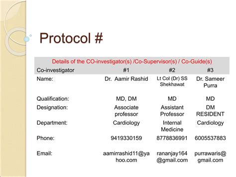 IEC PROTOCOL DR SAMEER PURRA CARDIOLOGY Ppt