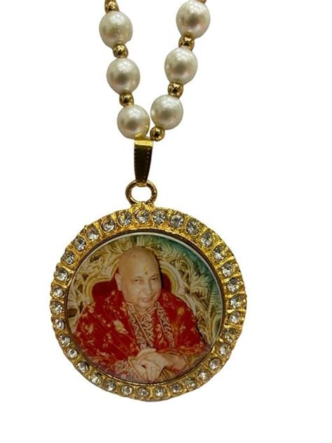 Rk Basics Guruji Swaroop Brass Pendant Locket And Mala Blessing Shukrana Jai Guruji Swaroop Rk