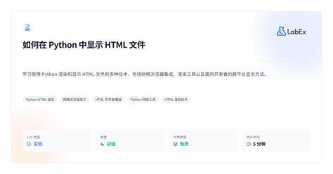 如何在 Python 中显示 Html 文件 Labex