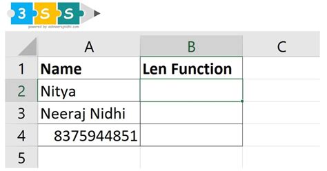 Neeraj Nidhi On Linkedin How To Use Len Function In Excel The Excel Len Function Count The