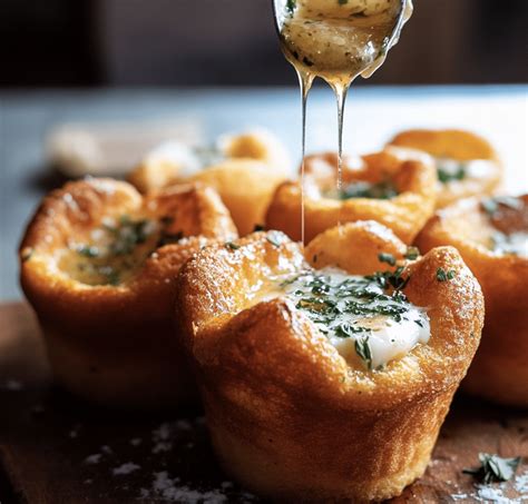 Fluffy Cornmeal Popovers With Herb Honey Butter Recipe Picture