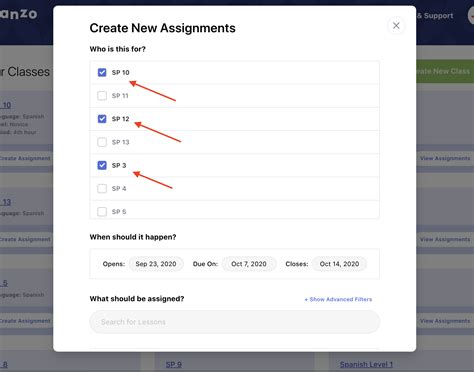 How To Assign Multiple Bulk Assignments To A Class Garbanzo