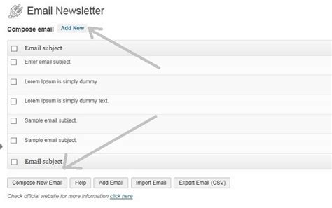 Email Newsletter Compose Mail Module