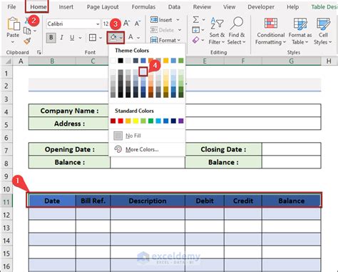 How To Make A Ledger In Excel With Easy Steps Exceldemy