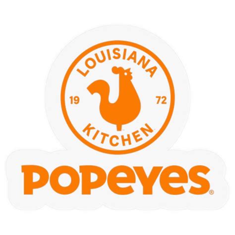 Popeyes Logo With Symbol 2019118 Stickers Sold By Elyssasmith 65 Off