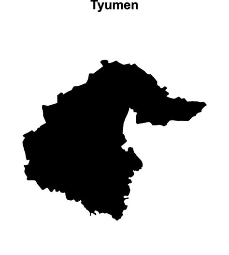 Tyumen Blank Outline Map 55036061 Vector Art At Vecteezy