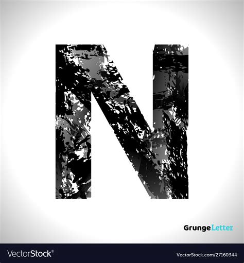 The Letter N In Black
