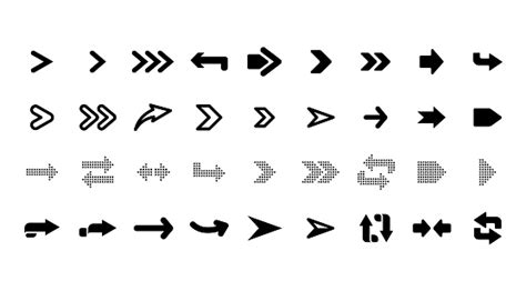 웹 화살표입니다 사용자 포인터 화살표 기호 웹 인터페이스 픽토그램 모바일 앱용 화살표 컬렉션 Ui 및 웹 디자인 화살촉 격리 벡터 세트 가리키기에 대한 스톡 벡터 아트 및