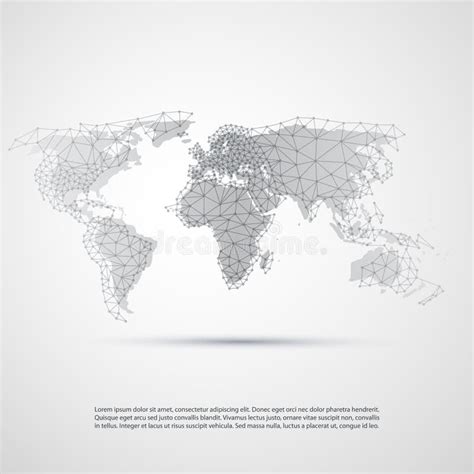 Cloud Computing And Networks Technology Concept With World Map