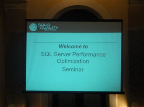 Sqlauthority News Sql Server Performance Optimizations Seminar
