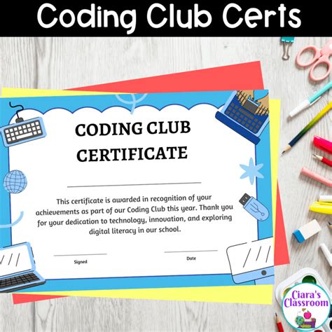 Mash Coding Club Certificates For The End Of The Year