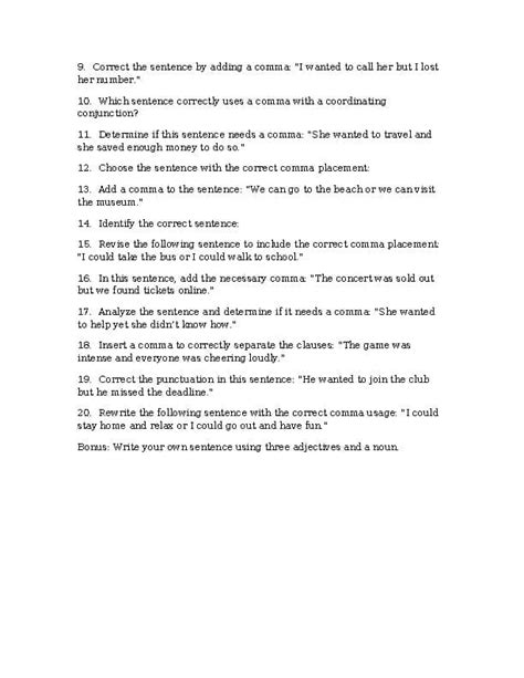 Grade 6 Ela Comma Usage Compound Sentence Spiral Review Mixed Practice