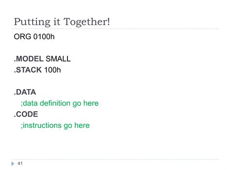 Assembly Language Basics Ppt