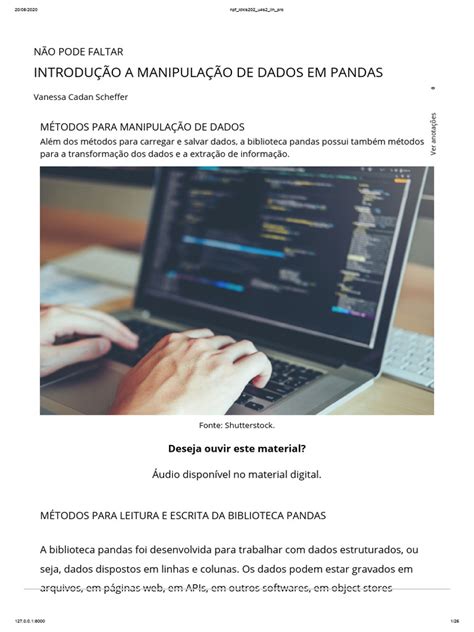 Introdução A Manipulação De Dados Em Pandas Seção 3 Pdf
