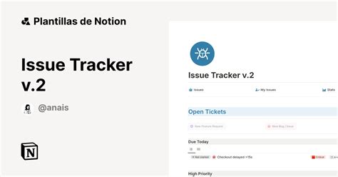 Plantilla Issue Tracker V 2 Notion Marketplace