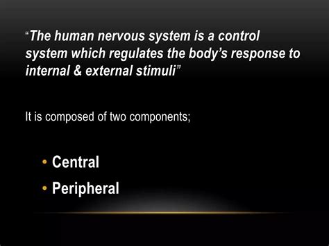 Introduction To The Nervous System Pptx