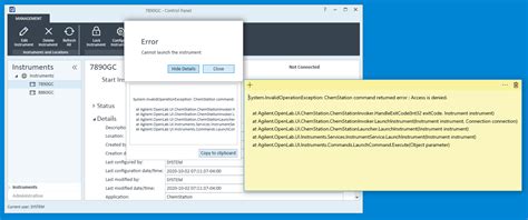 Agilent Control Panel Cannot Launch The Instrument Forum Chromatography Software Agilent