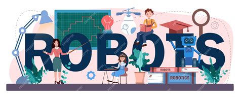 Premium Vector Robots Typographic Header Artificial Intelligence