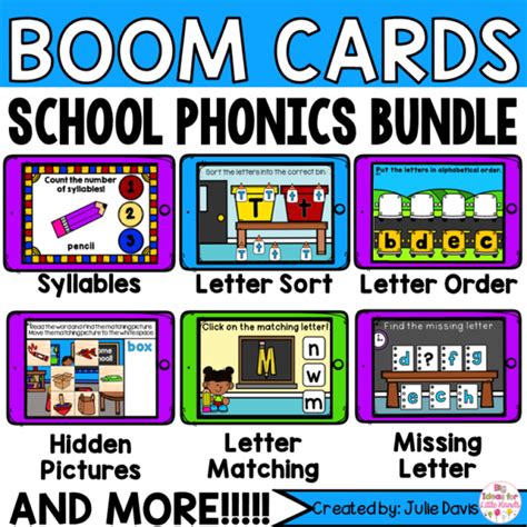 Back To School Phonics Digital Boom Cards™ Bundle Big Ideas For