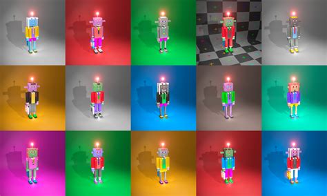 3d Nft Collection Template Voxel Characters For Blender Blend File