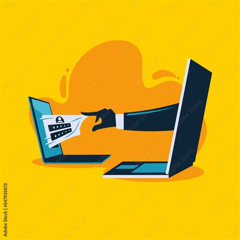 Hacker Phishing Scam Attack Web Security Vector Concept Illustration Of Phishing And Fraud