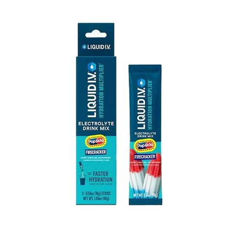 Liquid I V Hydration Multiplier Electrolyte Drink Mix Popsicle