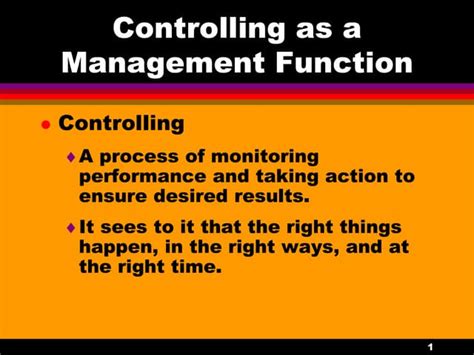 Chapter 7 Controlling Ppt