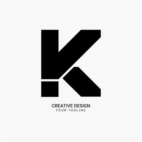 Premium Vector Creative Kv Or Vk Or K Initial Black Bold Flat Modern Brand Unique Logo Design