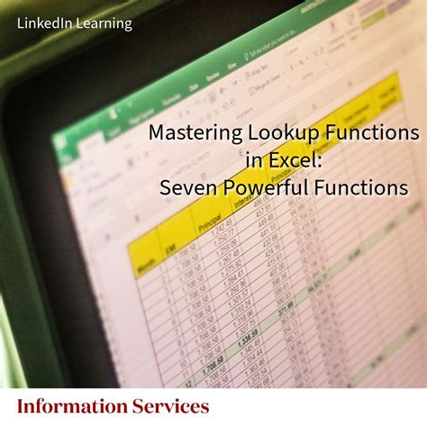 Learn Lookup Functions In Excel University Of Richmond Information
