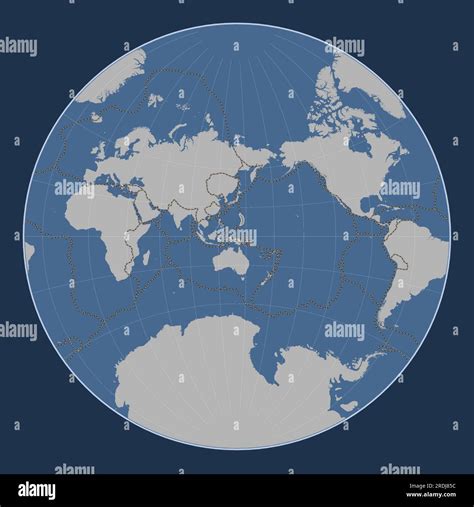 Shape Of The Mariana Tectonic Plate On The Solid Contour Map In The Lagrange Projection Centered
