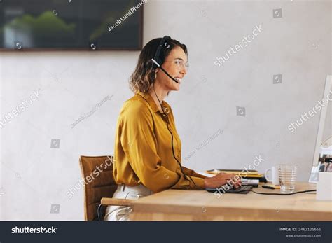 Female Tech Support Agent Answering Customer Stock Photo Shutterstock