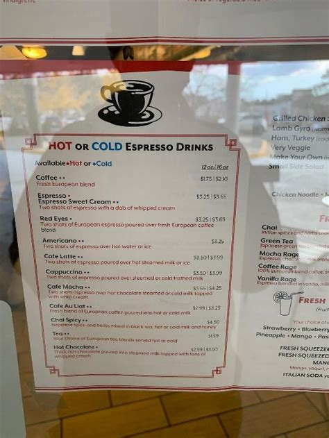 menu at java point bethesda