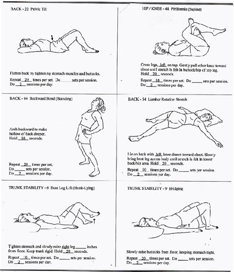 Printable Exercises For Sciatica Relief Printable Exercises For Sciatica Relief