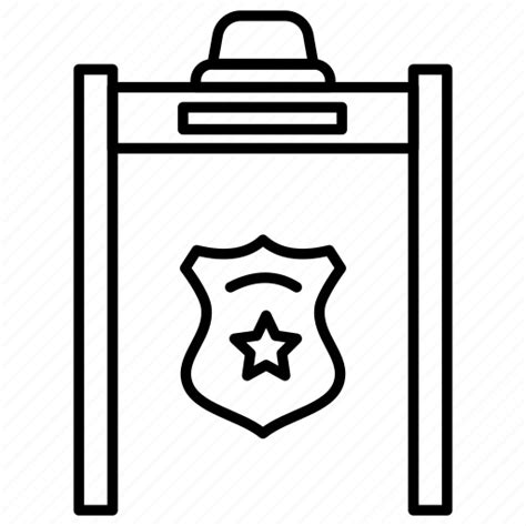 Security Checkpoint Sensor Examining Post Entry Control Icon Download On Iconfinder