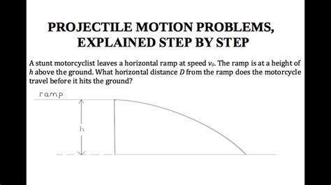 Projectile Motion Problems Explained Step By Step 3 YouTube