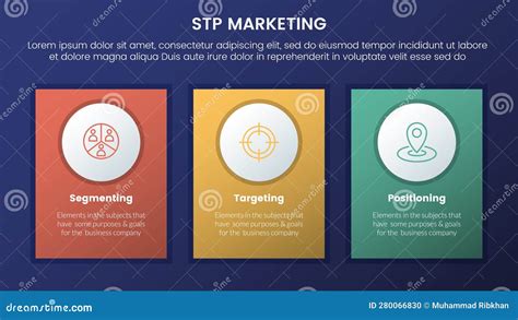 Stp Marketing Strategy Model For Segmentation Customer Infographic 3 Stages With Vertical