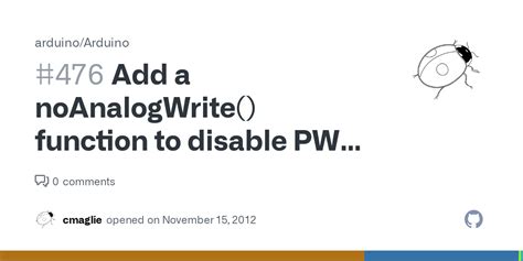Add A NoAnalogWrite Function To Disable PWM On A Pin Imported