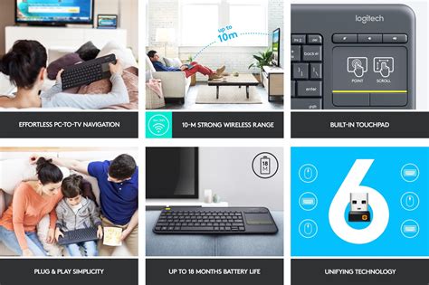 KEYBOARD LOGITECH MEDIA K PLUS WIRELESS TOUCHPAD BradTech Computer Solutions