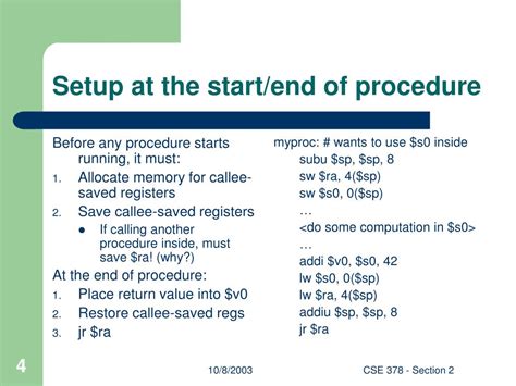 Ppt Mips Procedure Calls Jvm And Assignment 3 Powerpoint Presentation