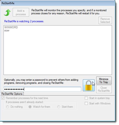 Quickly And Automatically Restart A Windows Program When It Crashes